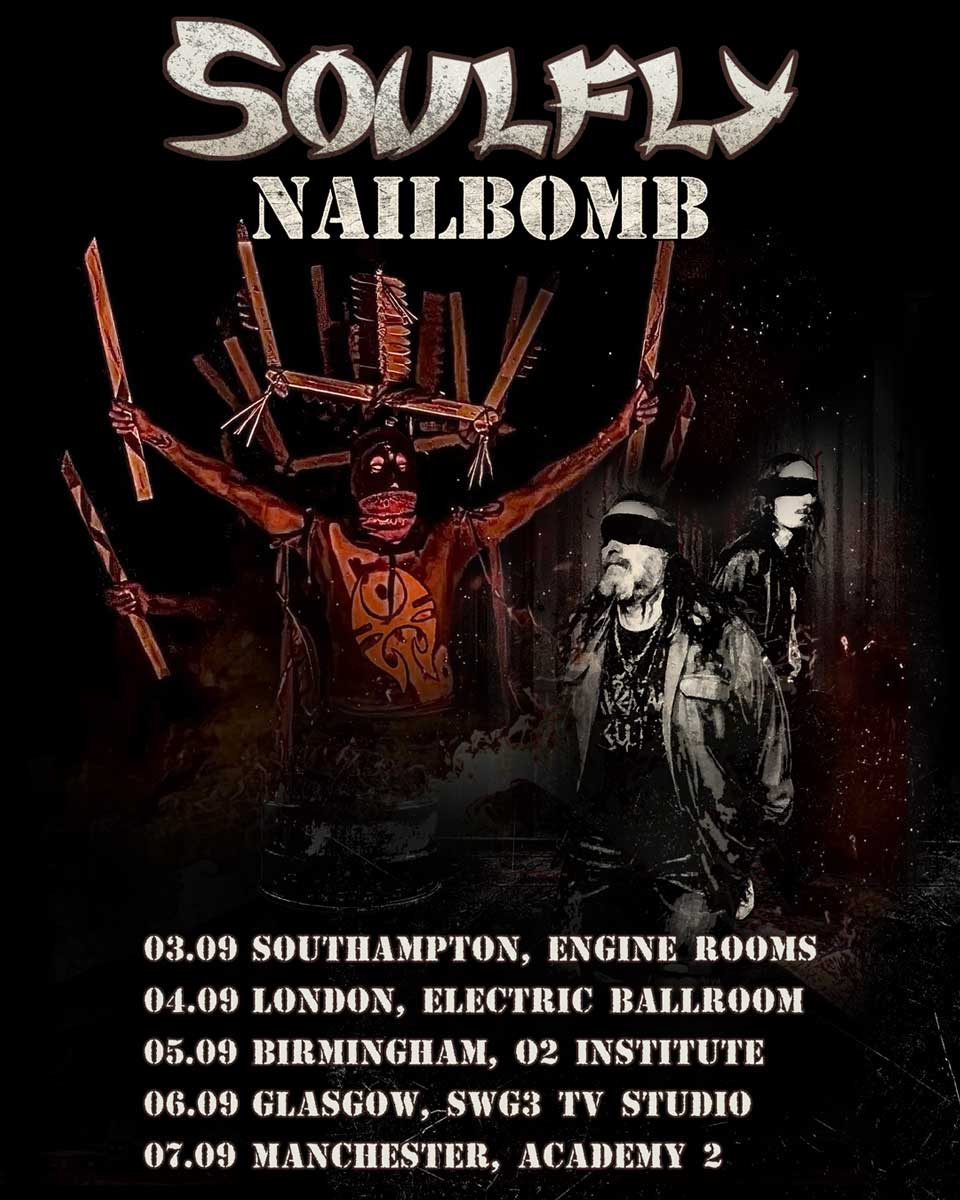 Soulfly Announce September 2026 UK Headline Tour With Nailbomb